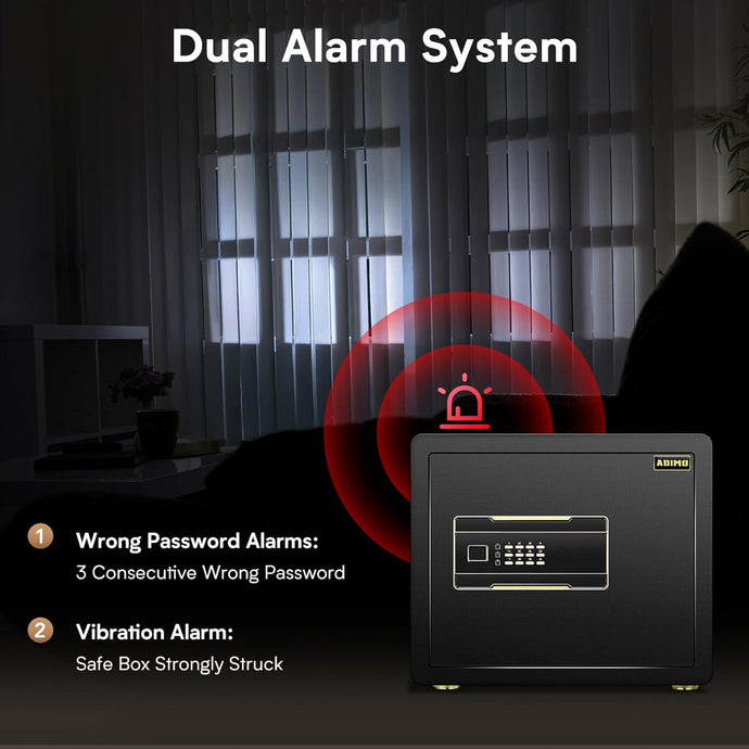 ADIMO Home Safe Box, 1.2 Cubic Feet Security Safe Box with Fireproof W ...