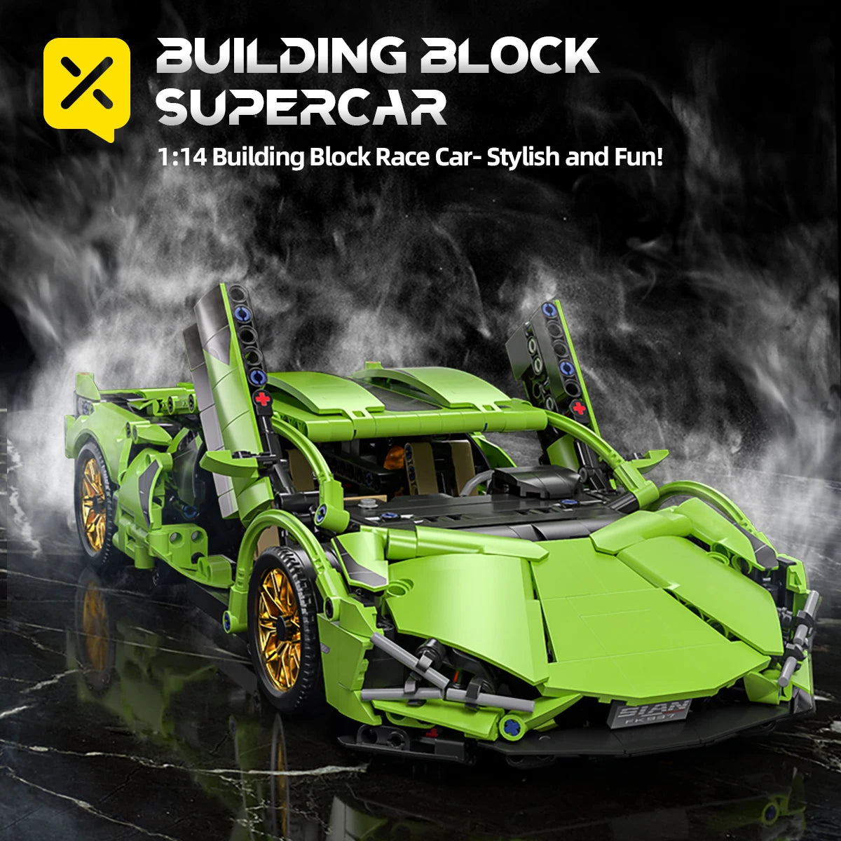Toylinx 1:14 Technical Building Blocks Racing Car Model Collectible Ca ...