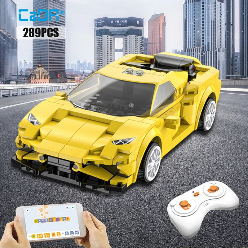 Cada City APP Programming Remote control Sports Car Model Building Blo ...