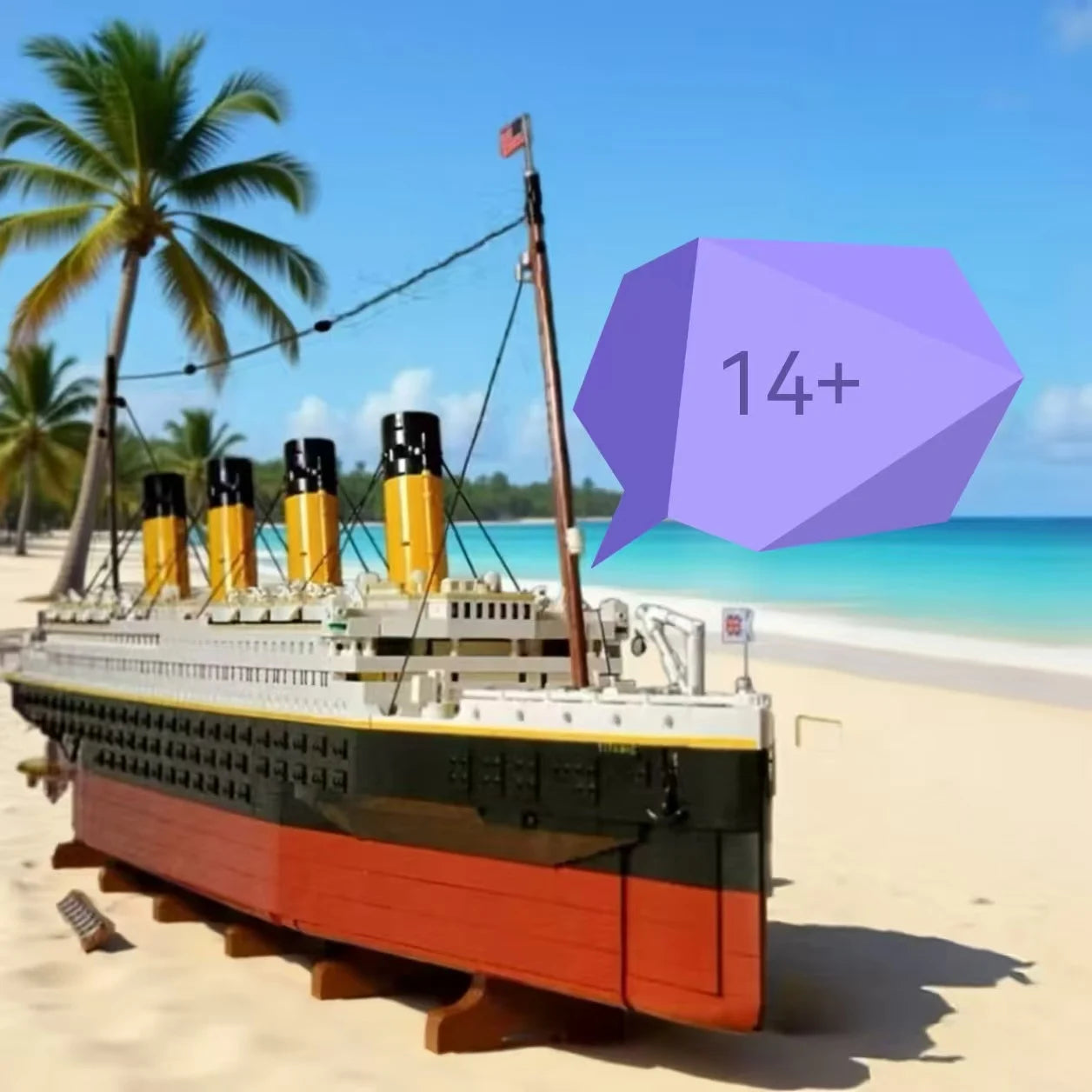 Compatible 10294 Titanic Building Blocks MOC Display Model Bricks Crui ...