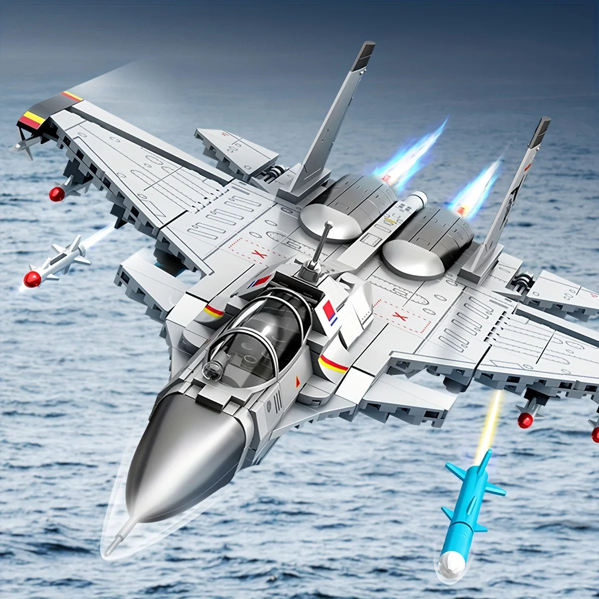 645pcs Creative Fighter Plane Mini Building Blocks, Fighter Aircraft B ...