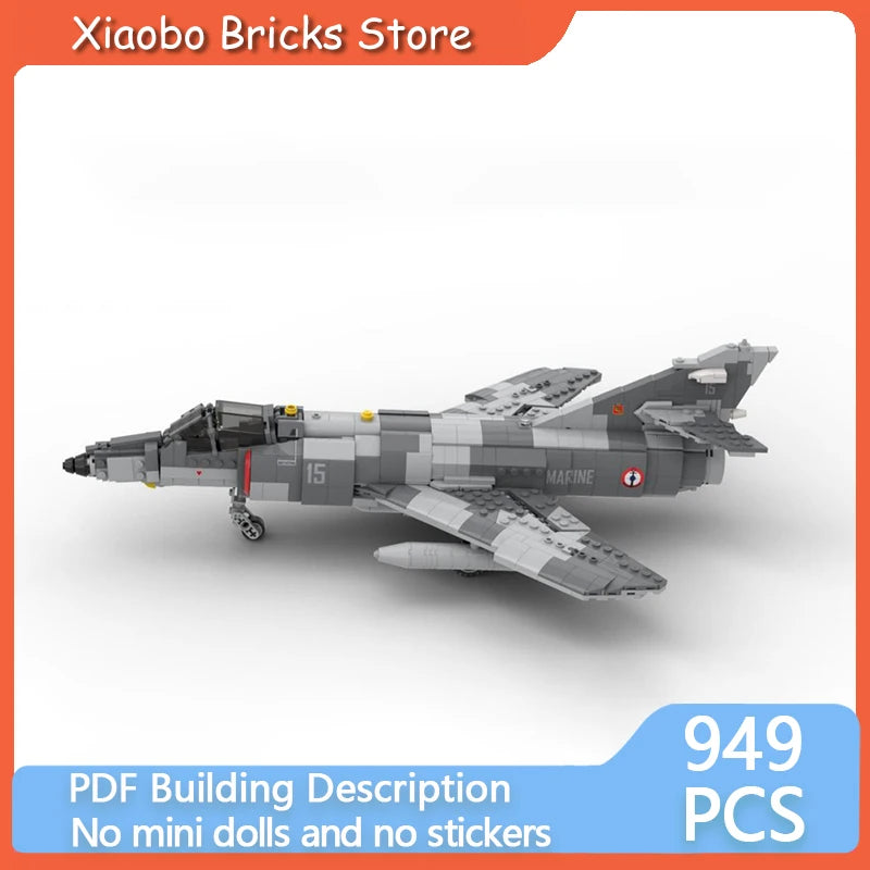 Military Aircraft Model MOC Building Bricks Modern Fighter Jets Modula ...