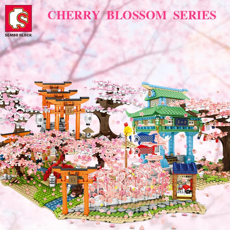 SEMBO BLOCK Sakura Street View Blocks City Cherry Blossom Japanese Sak ...